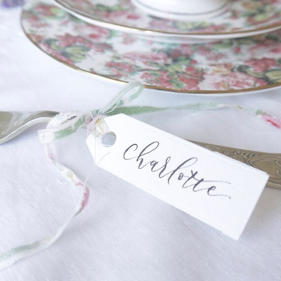 Small Name Cards Table Decor Calligraphy Custom Gift Tags | Etsy UK