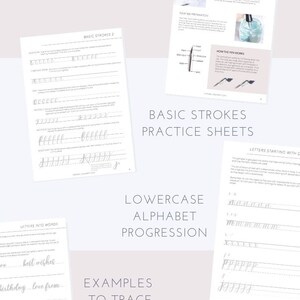 Modern Calligraphy Alphabet Practice Sheets for Beginners PDF, Dip Pen ...