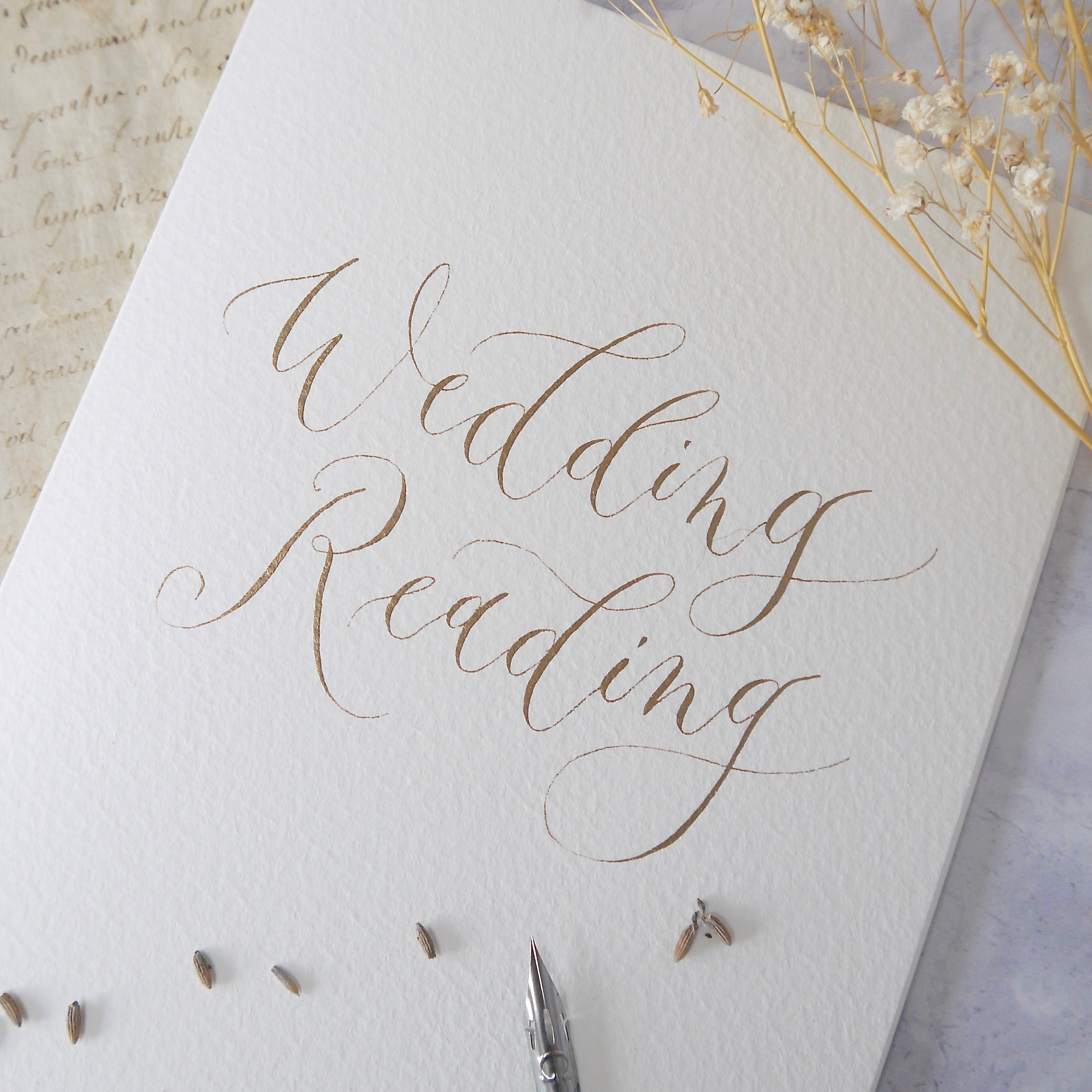 Vows Book Cover Personalised Calligraphy Wedding Reading - Etsy UK