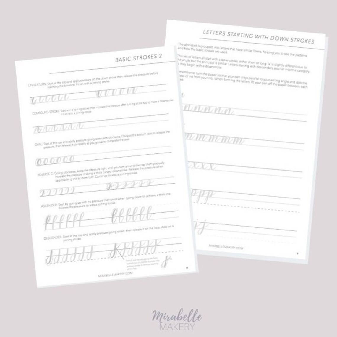 Modern Calligraphy Alphabet Practice Sheets for Beginners PDF | Etsy