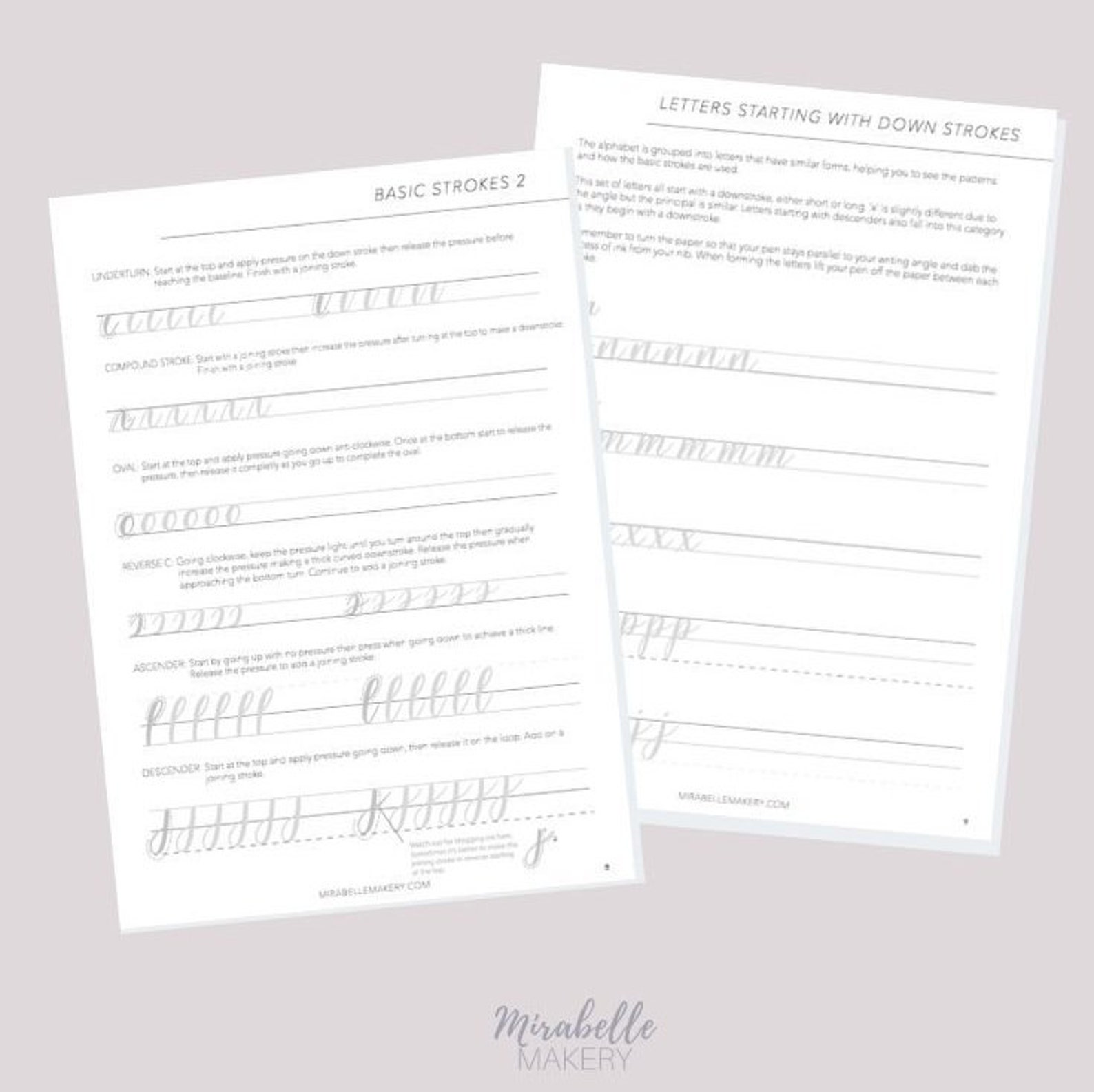 Modern Calligraphy Alphabet Practice Sheets for Beginners PDF | Etsy