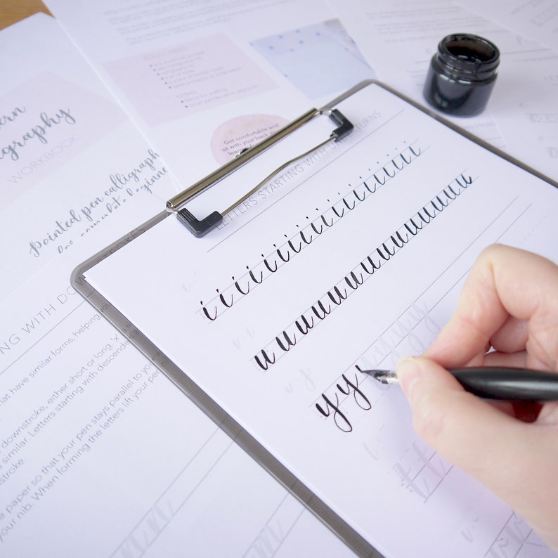 Modern Calligraphy Alphabet Practice Sheets for Beginners PDF - Etsy