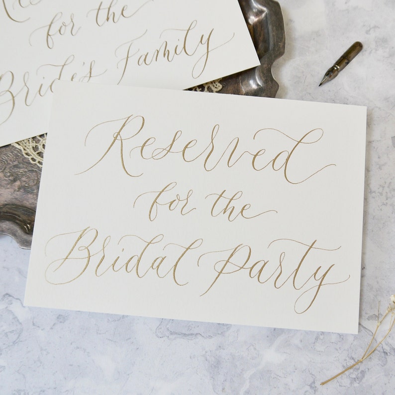 Custom Wedding Sign Calligraphy – Personalised Guest Book, Cards ...