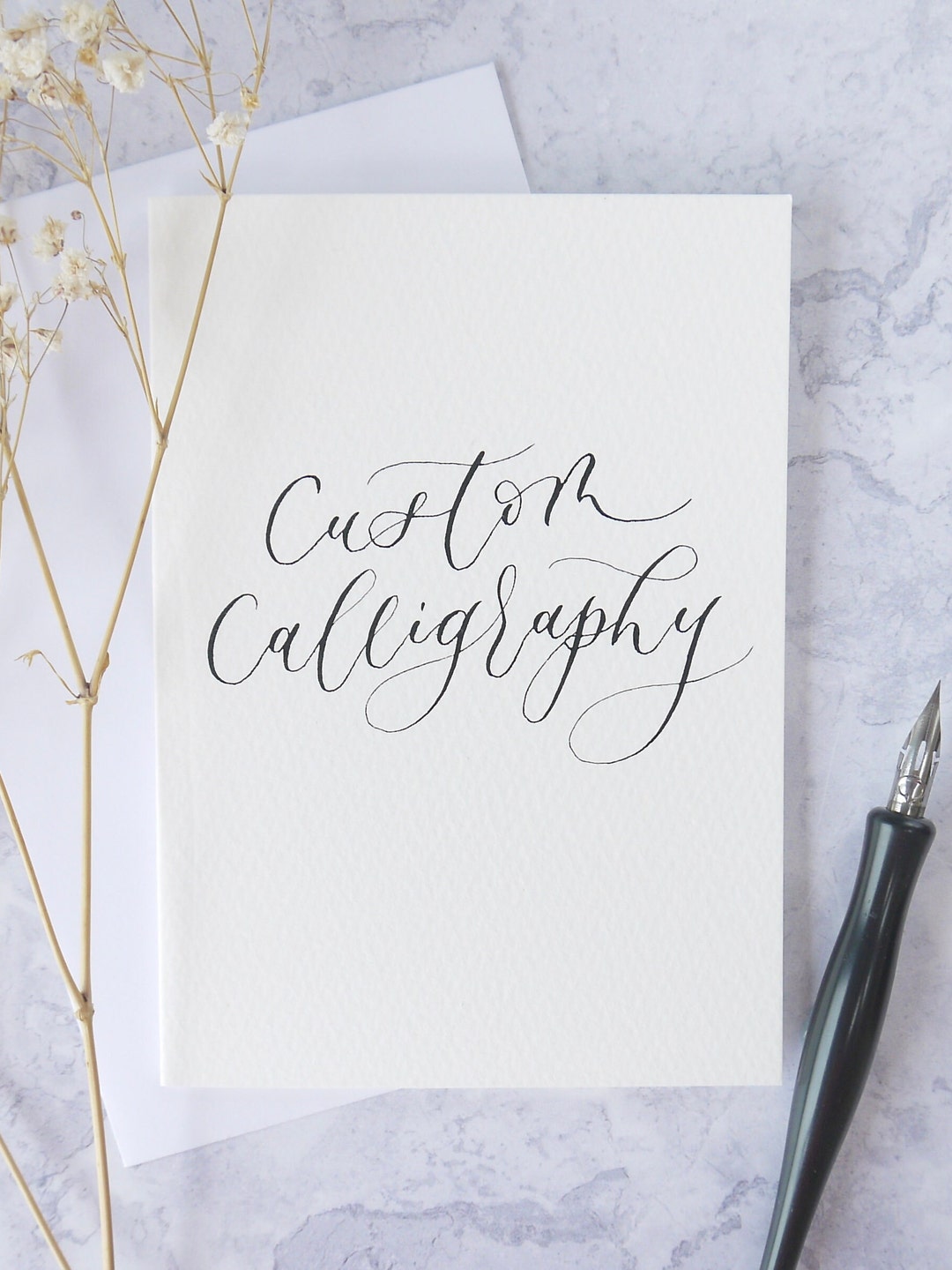 Luxury Custom Calligraphy Card – Hand Lettered Personalised Message ...