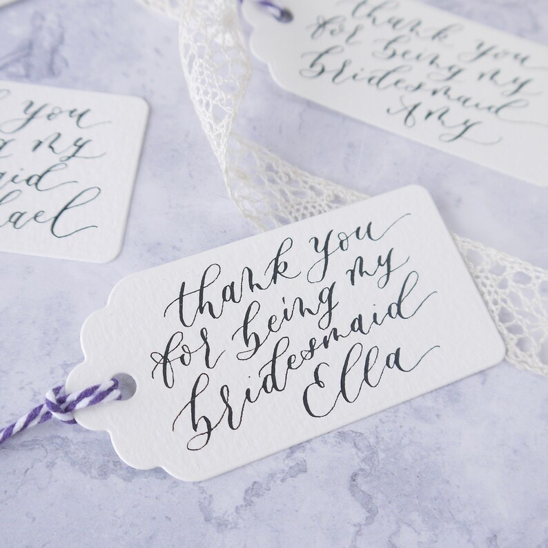 Personalised Calligraphy Gift Tags Elegant Custom | Etsy