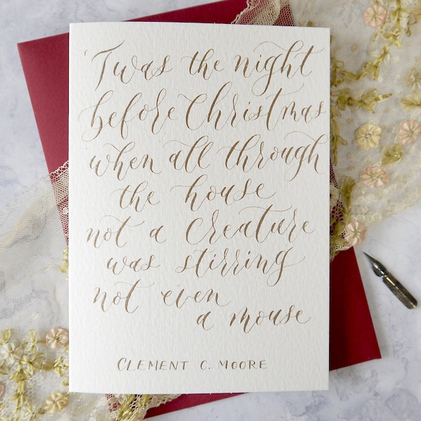 Calligraphy Card - Etsy