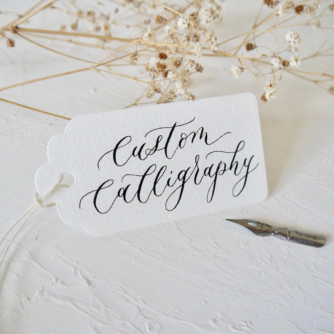 Personalised Calligraphy Gift Tags | Elegant Custom Calligraphy Tags ...