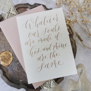 Luxury Custom Calligraphy Card – Hand Lettered Personalised Message ...