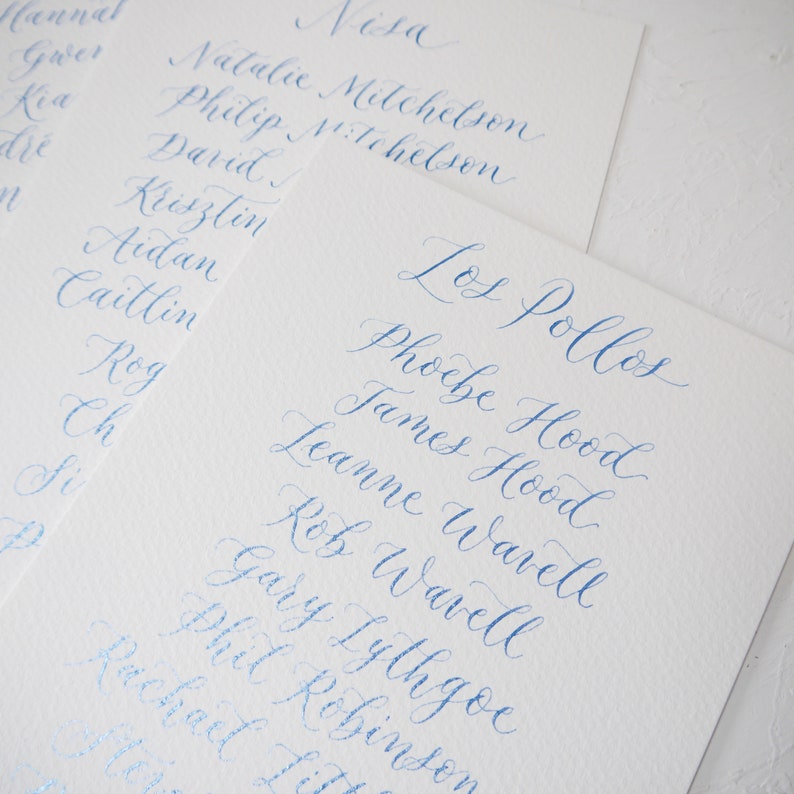 Calligraphy Wedding Table Seating Plan: A5 Personalized Sign - Etsy