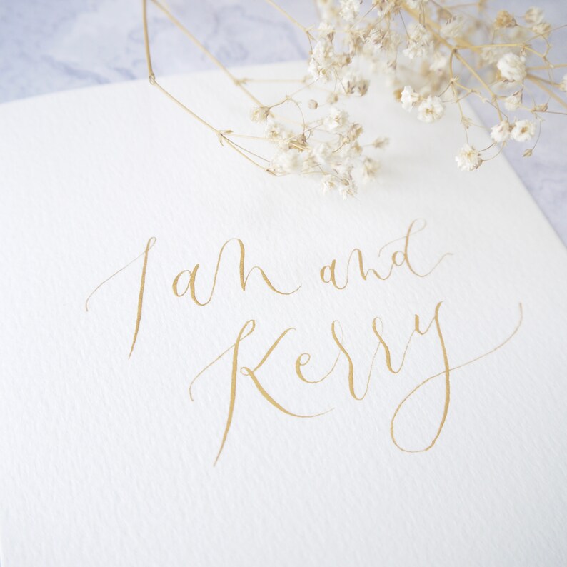 Vows Book Cover Personalised Calligraphy Wedding Reading - Etsy UK