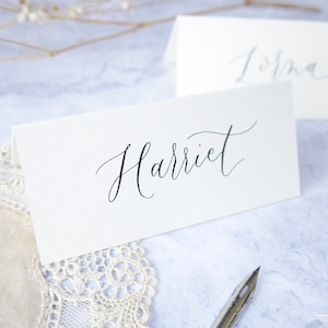 Calligraphy Place Cards – Personalised Wedding Name Cards in Pink or ...