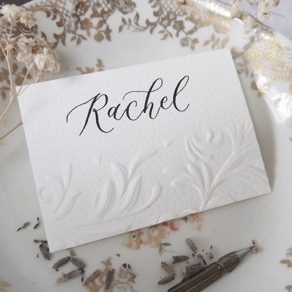 Embossed Place Cards - Etsy