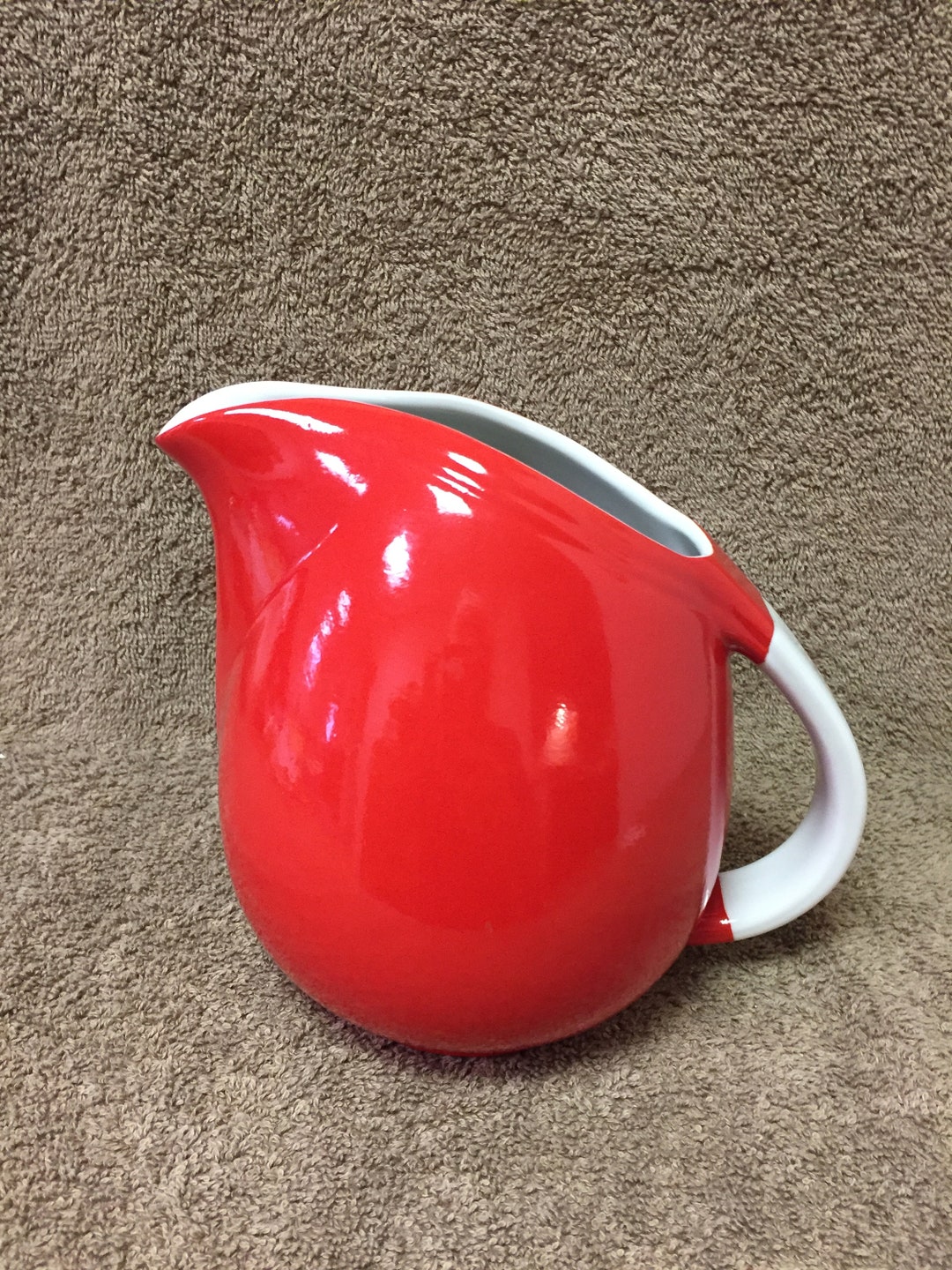 Medium Sani Grid Pitcher (5 3/4, 32 Oz) From Hall's "chinese Red ...