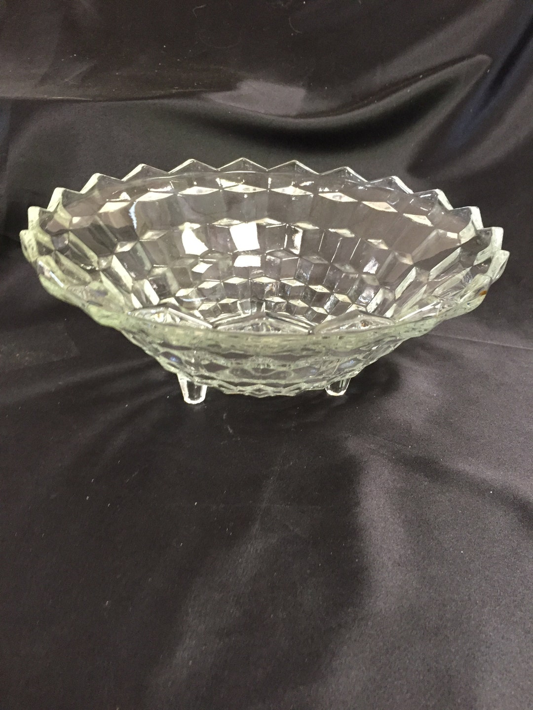 Three Toed Footed Bowl 9 1/2 From Fostoria's american Pattern - Etsy