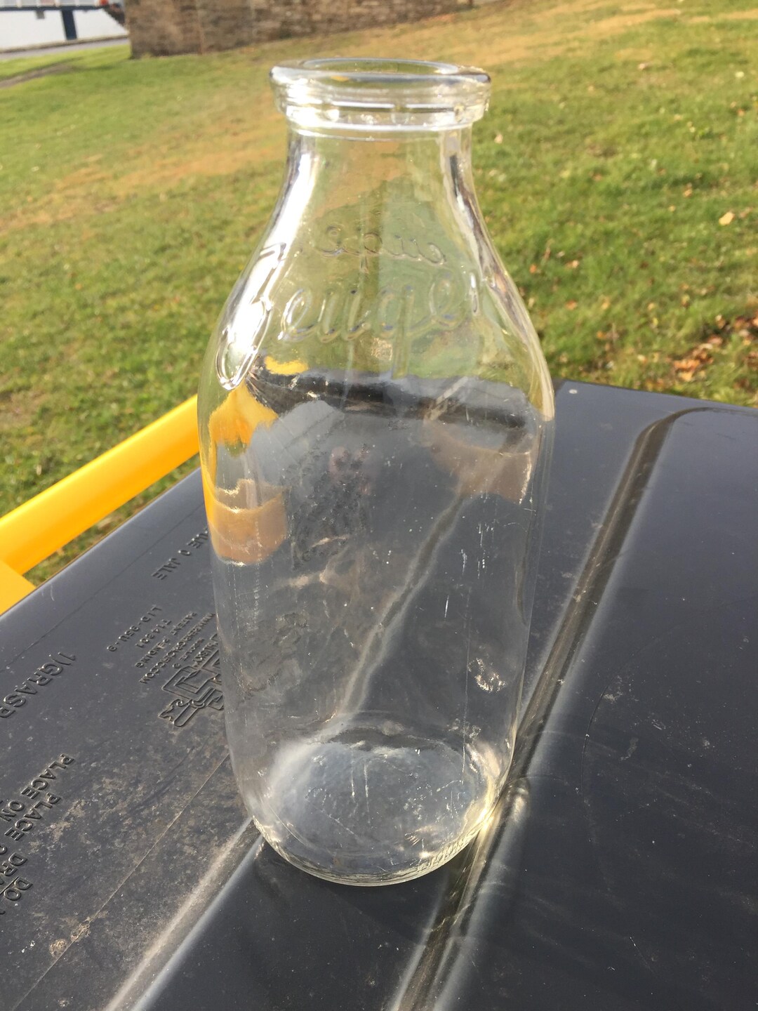 Square Milk Bottle (8 3/4) From the Zeuger Milk Co of Pittsburgh, PA - Etsy