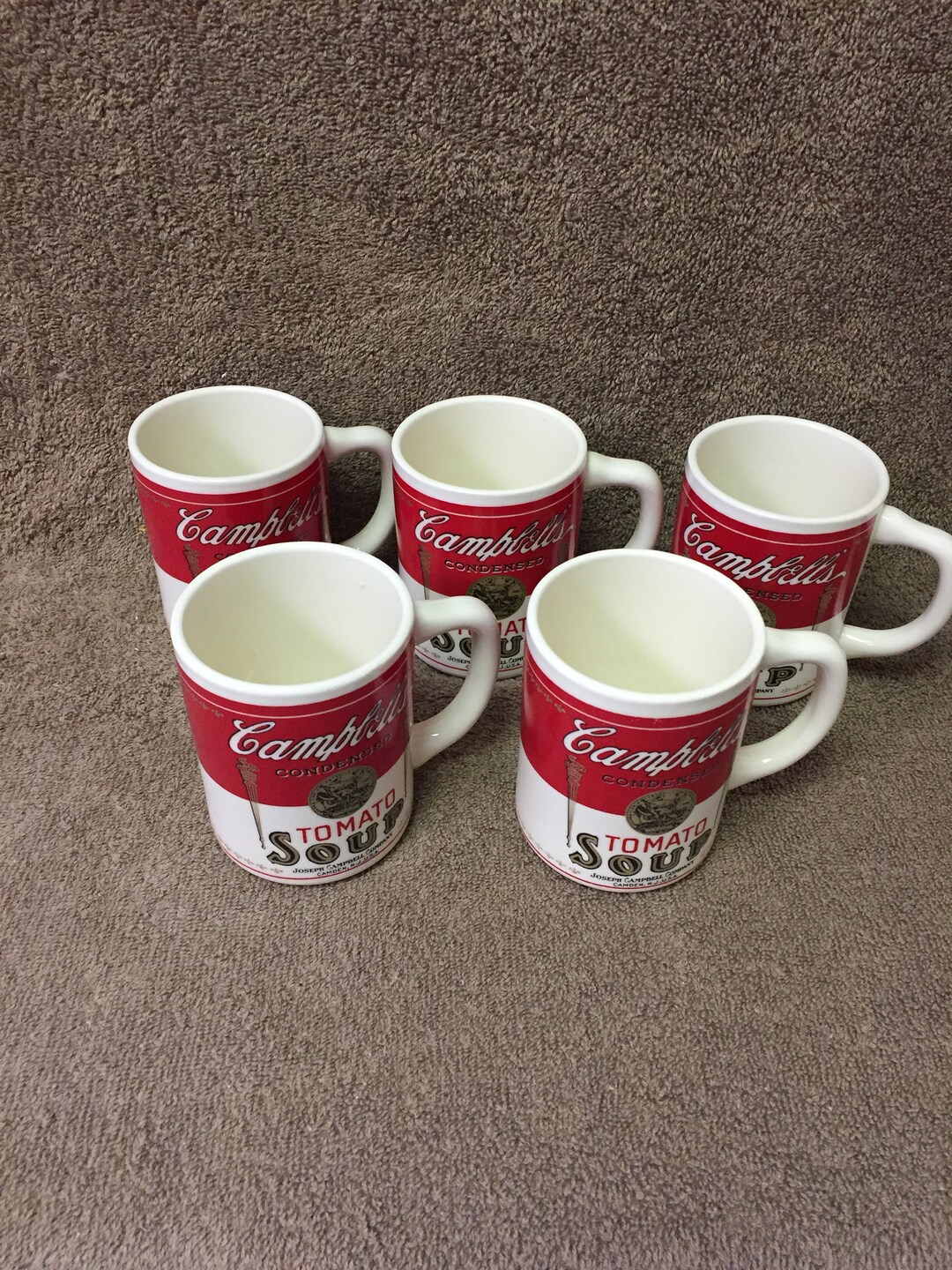 Five Campbell Soup Mugs 3 3/4T X 3 Diam - Etsy