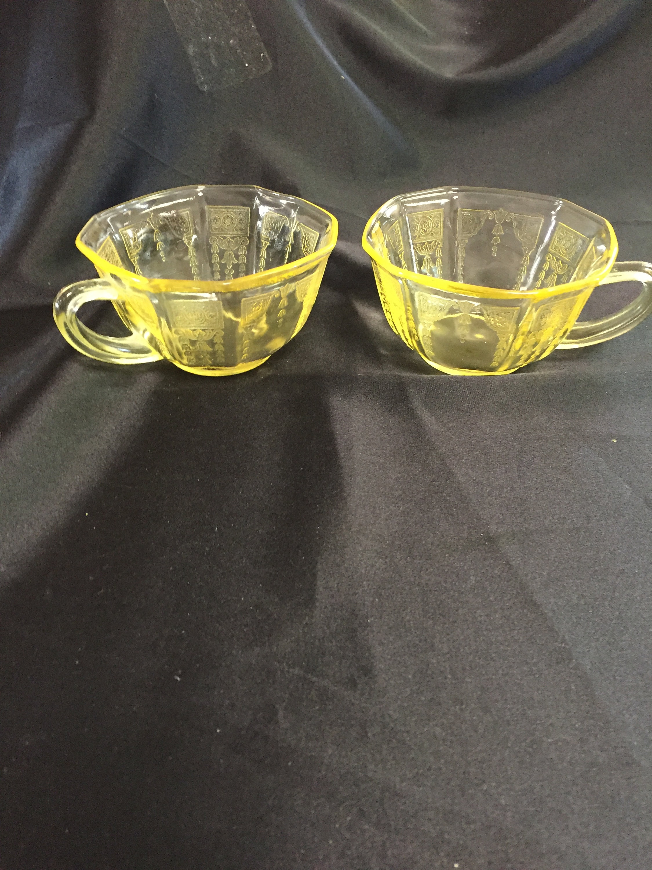 Pair of Flat Coffee Cups 2 1/8 from Anchor | Etsy