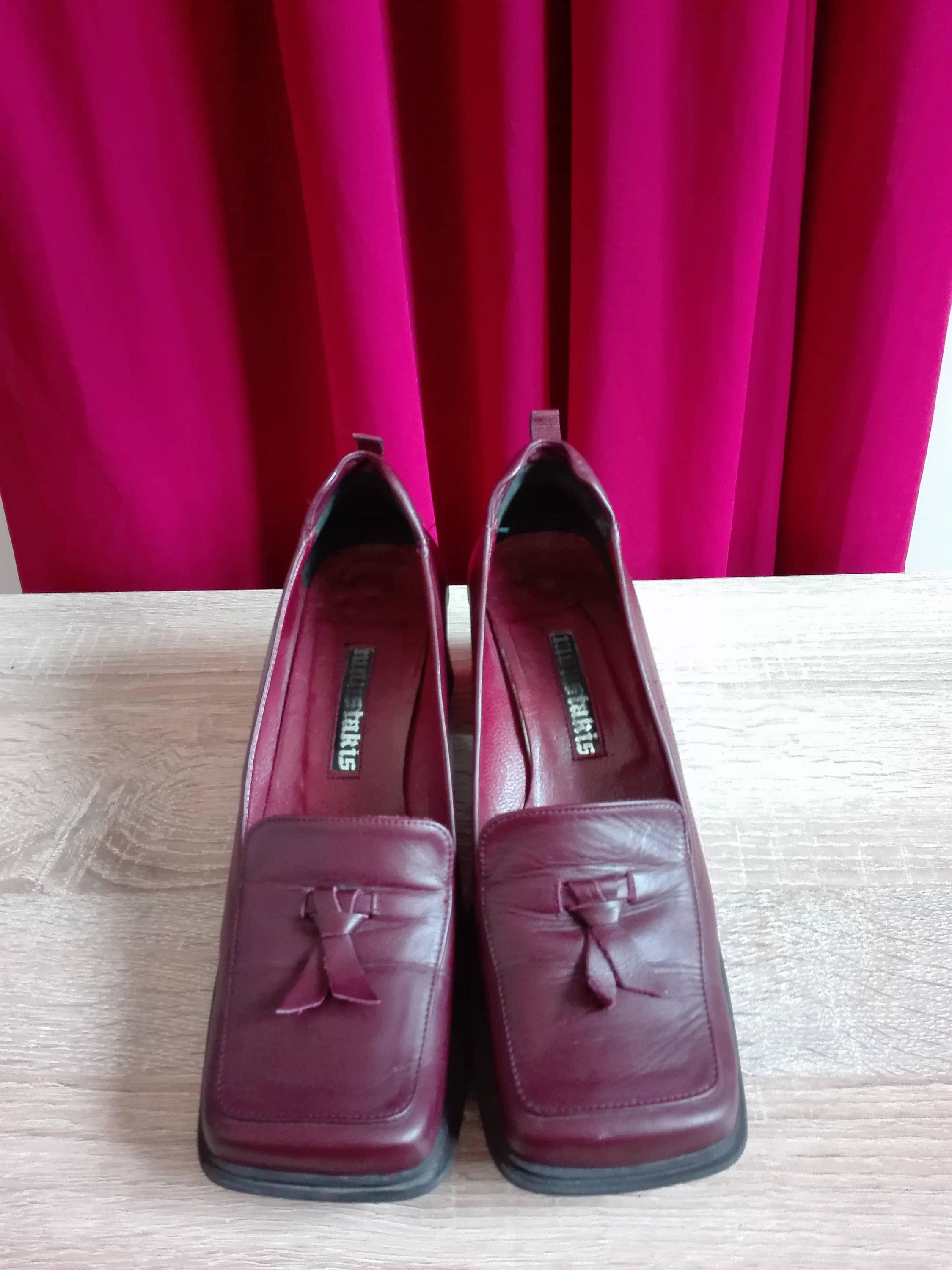 Bordeaux Chic Leather Shoes Square - Etsy