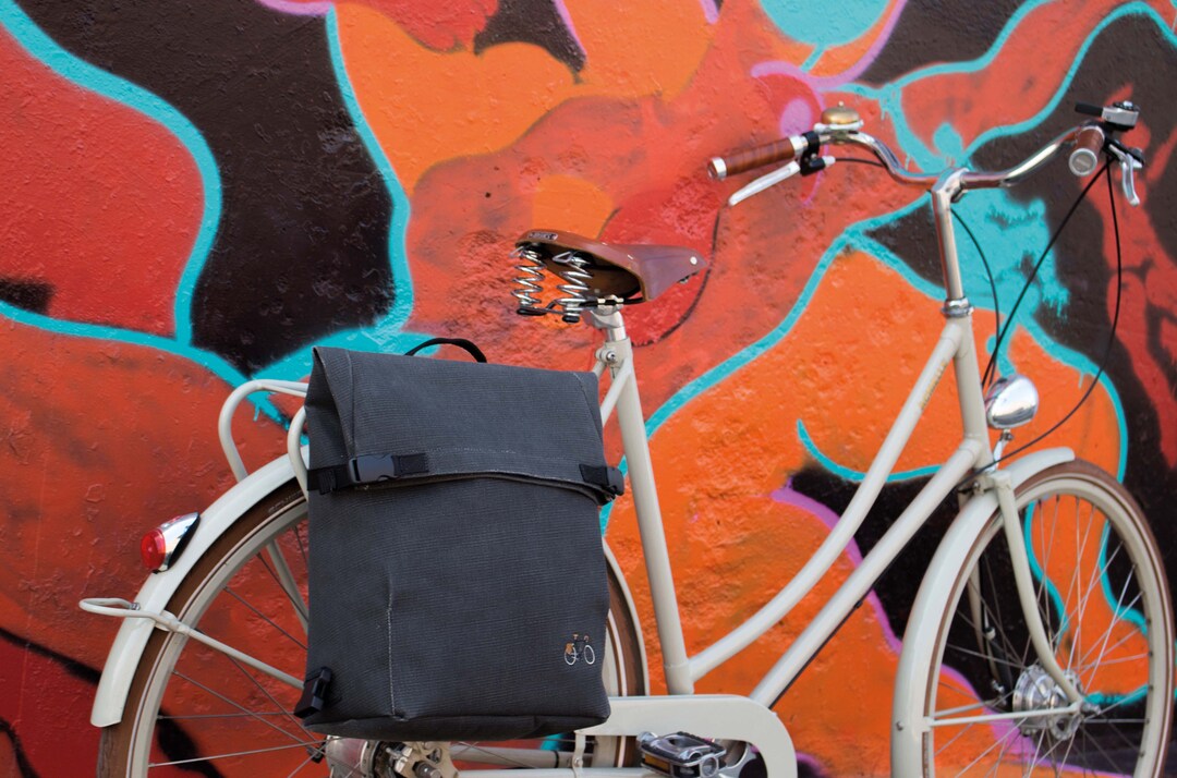 Unisex Backpack for Cyclists and Waterproof Rear Bikebag in Black - Etsy