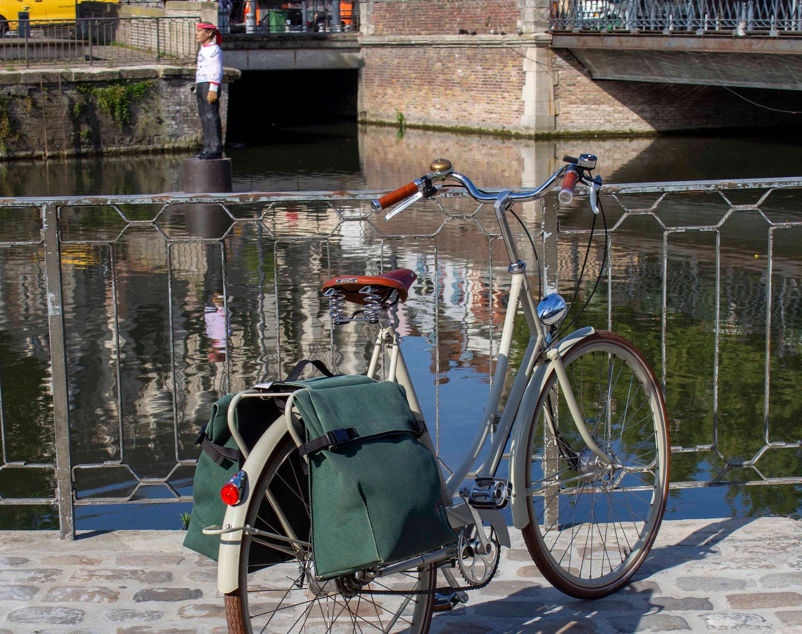 Double Cycle Pannier, Rear Pannier Waterproof in Tartar Blue/green - Etsy