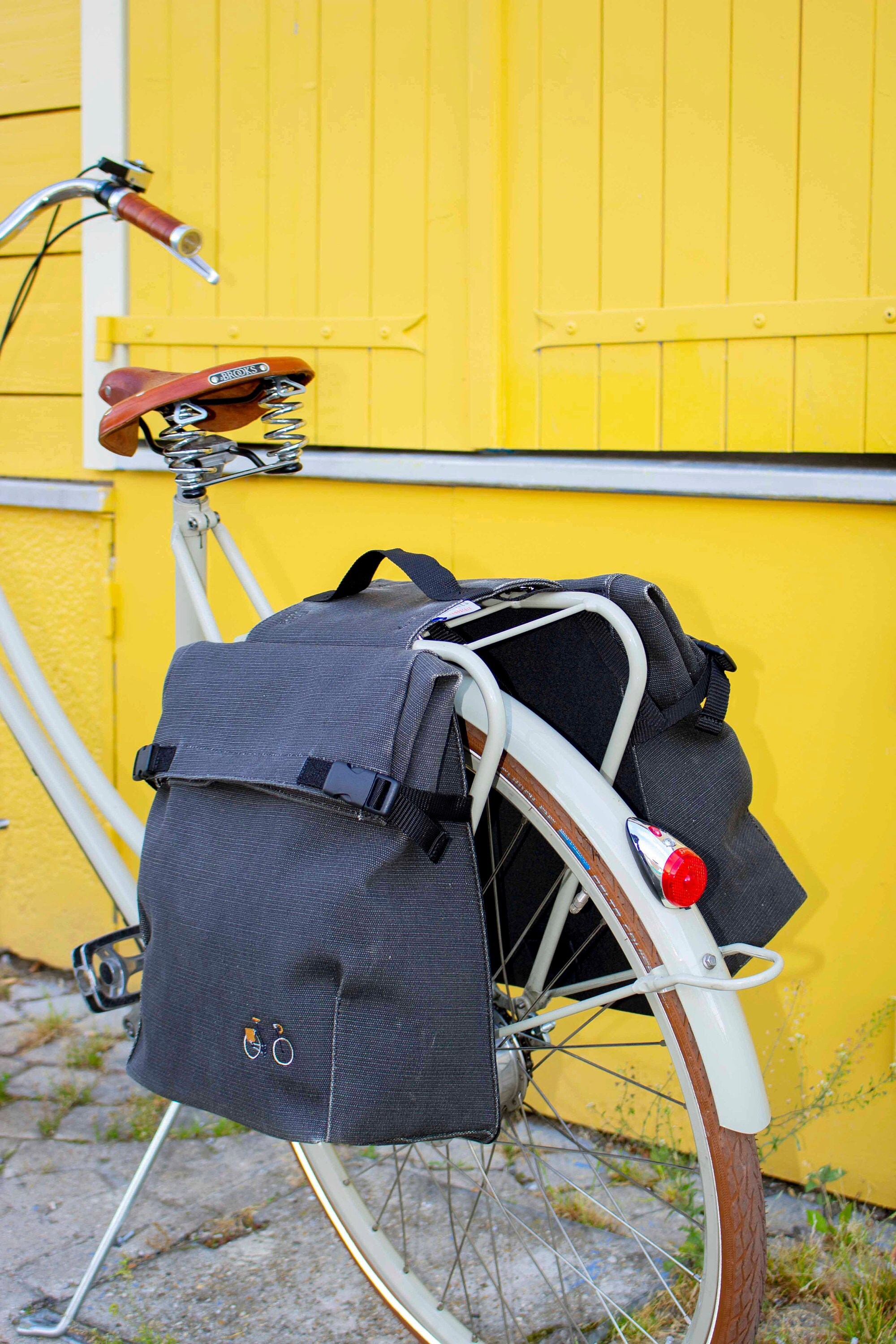 Double Cycle Pannier Rear Pannier Waterproof in ORANGE RUST | Etsy