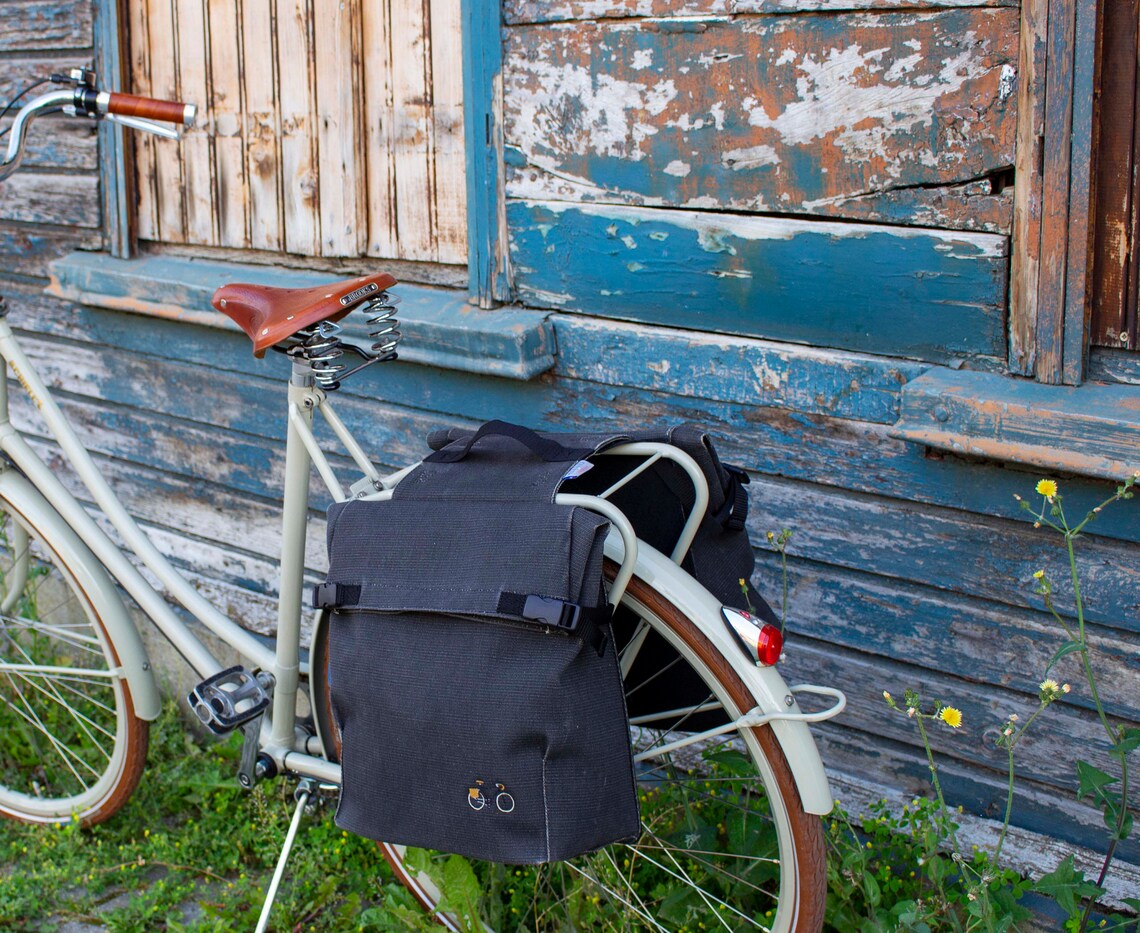 Double Cycle Pannier Rear Pannier Waterproof in Tartar - Etsy