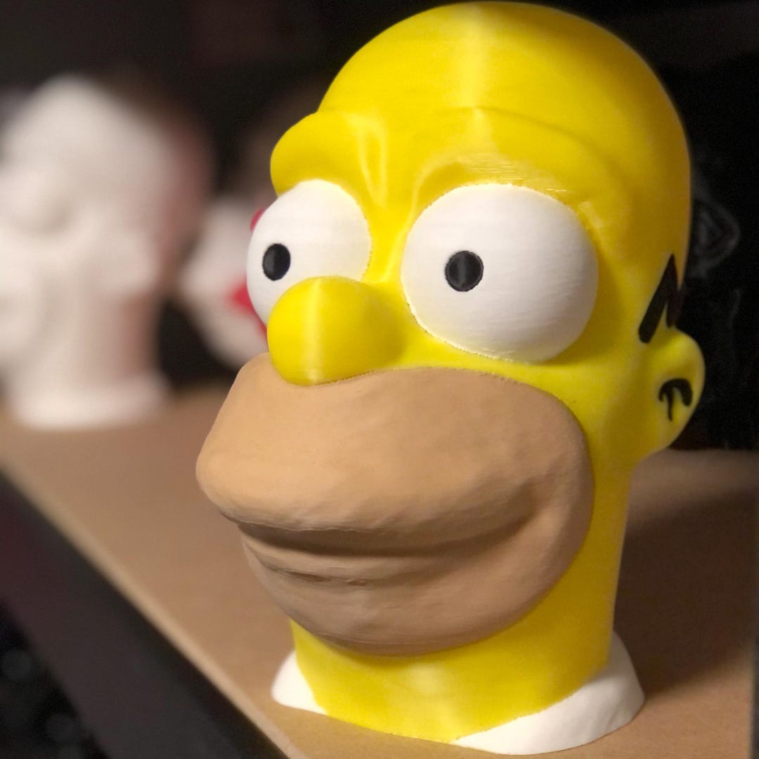 Homer Simpson Headphone Stand: 3D Printed Desk Organizer - 8 Inch - Etsy