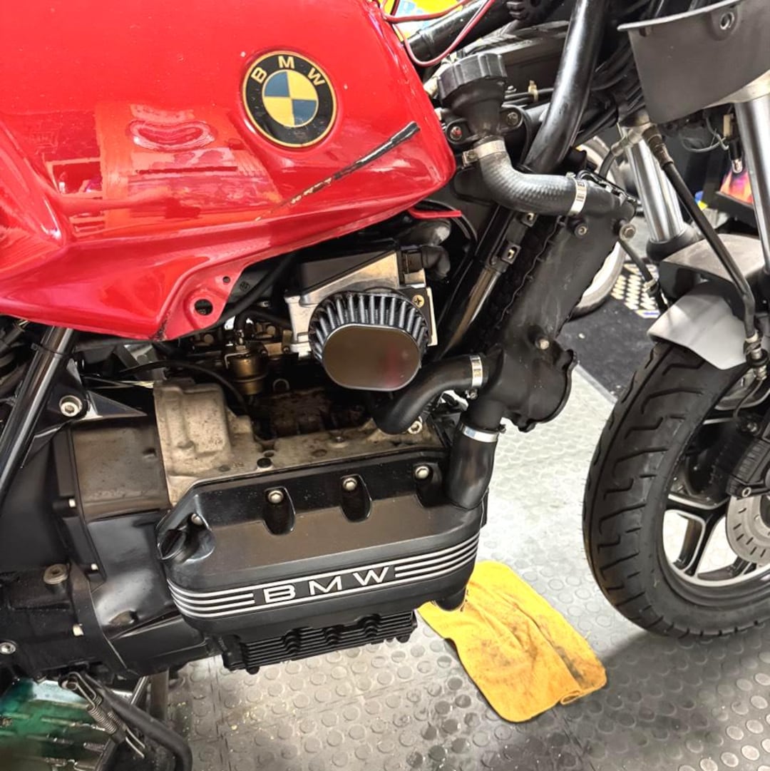 BMW K100/K75 Cafe Racer Air Filter Conversion: Dual or Single Adapter ...