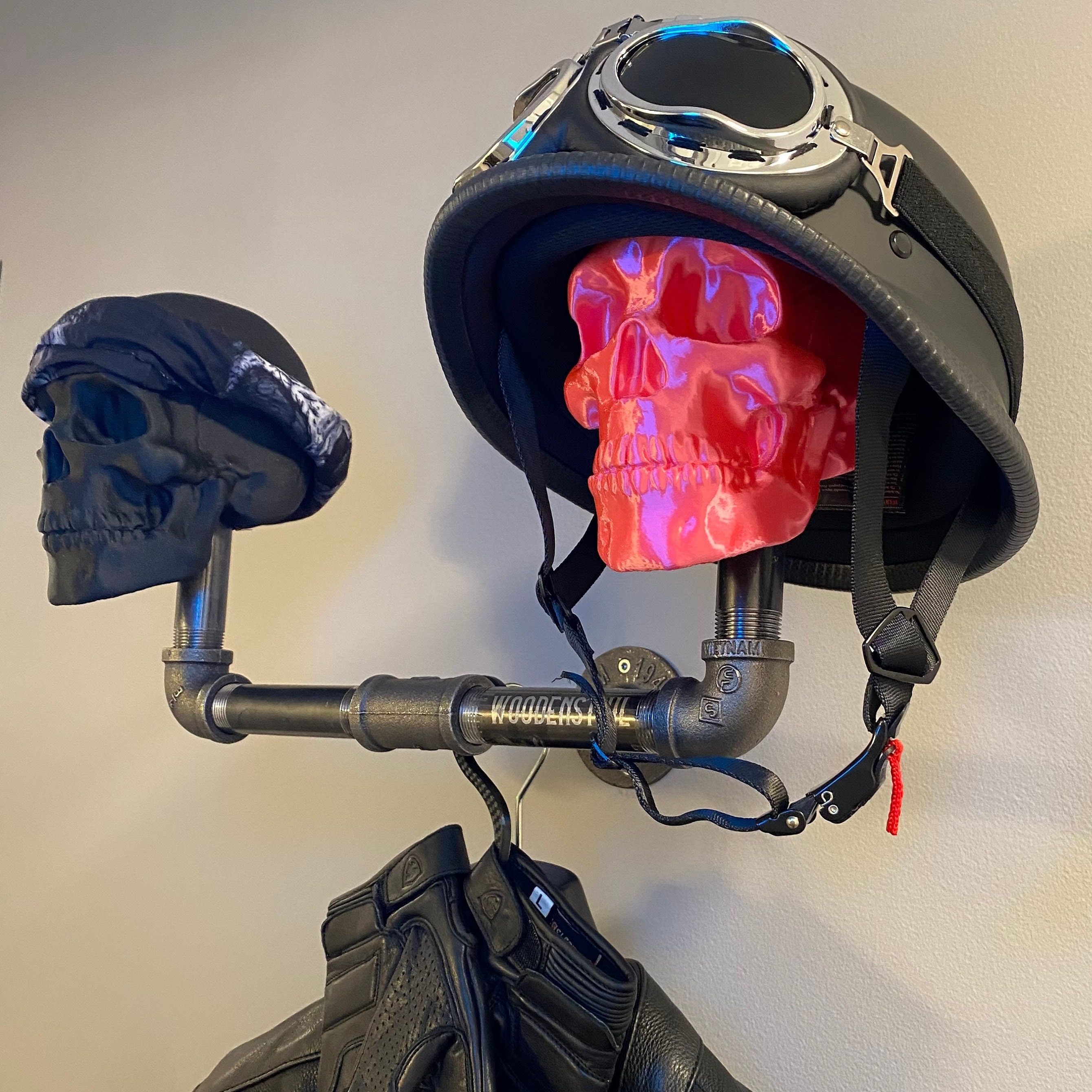 Personalized Motorcycle Helmet Rack Unique Gift for Bikers Handmade ...