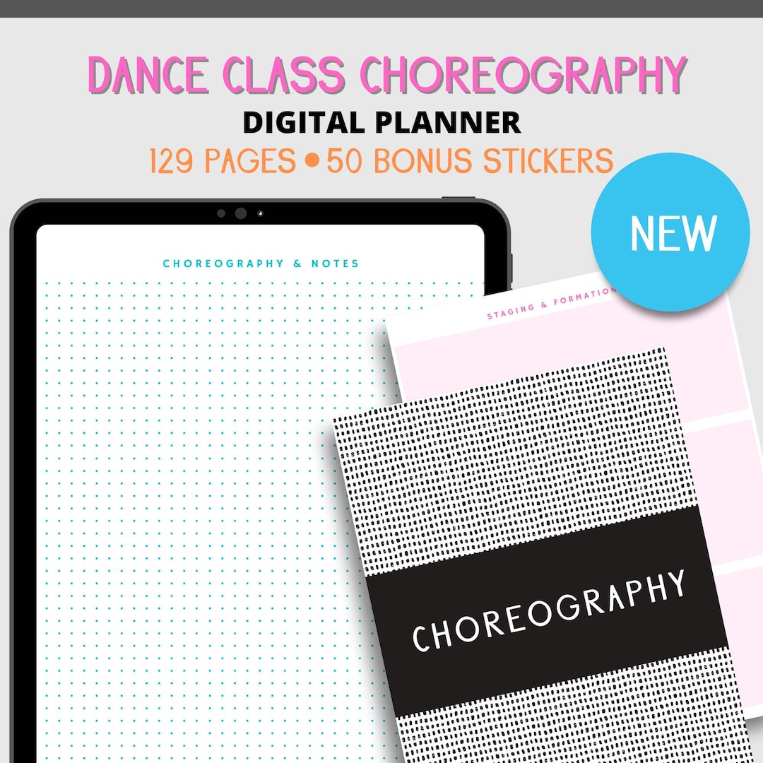 Dance Class Choreography Digital Planner, Goodnotes Planner, iPad ...