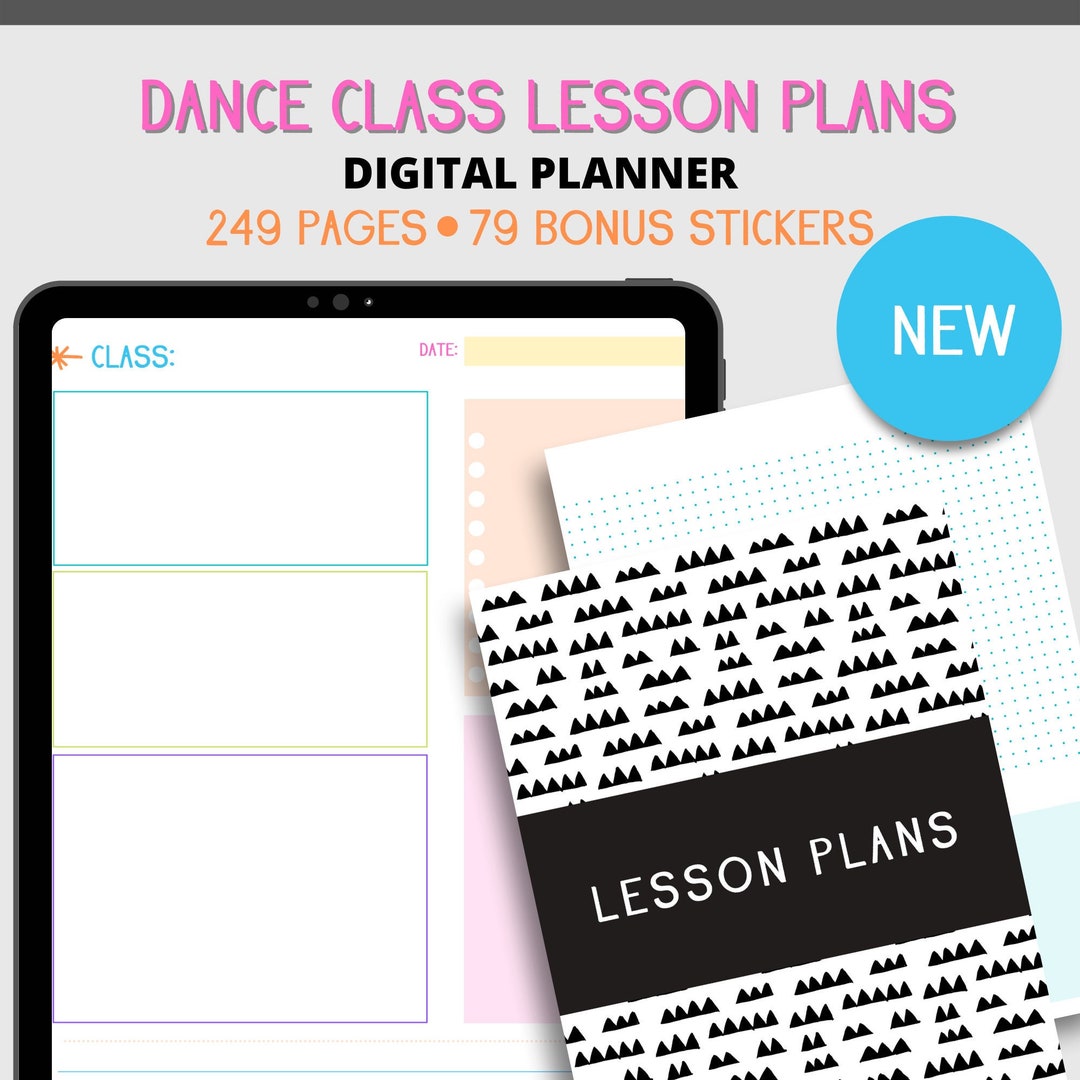 Dance Class Lesson Plans Digital Planner, Goodnotes Planner, iPad ...