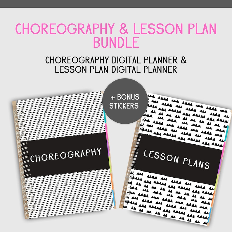 Lesson Plan & Choreography Bundle: Lesson Plan Digital Planner ...