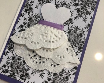 Wedding dress card | Etsy