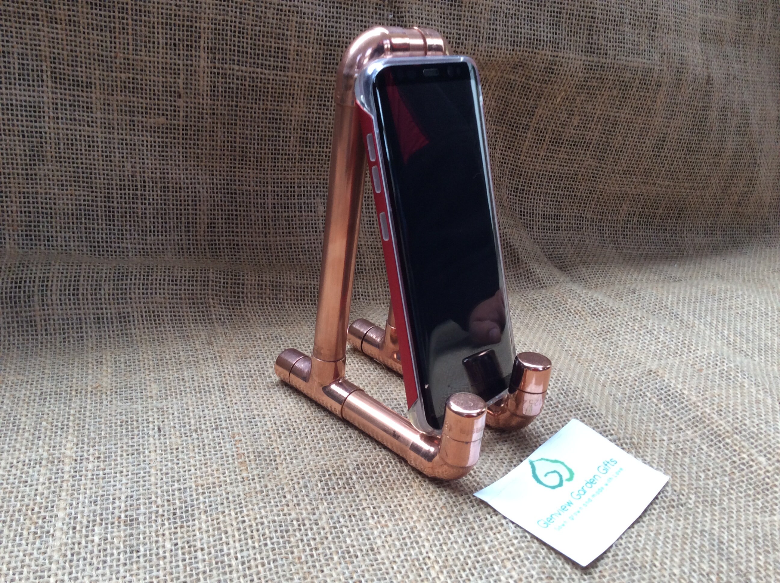 Beautiful Copper Pipe Mobile Phone Holder/ Stand | Etsy UK