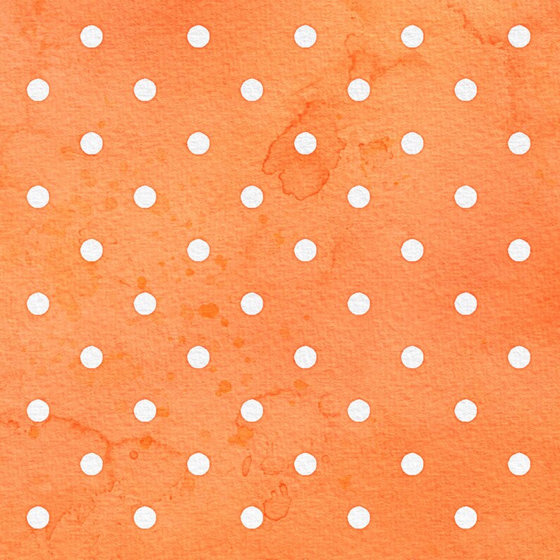 Watercolor Digital Paper Watercolor Fall Digital Polka Dot - Etsy