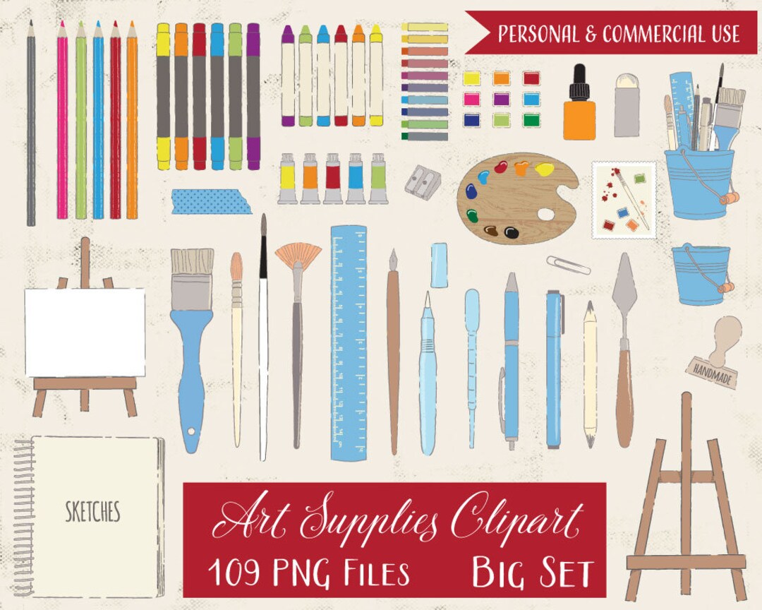 Art Supplies Clipart, Painting Clipart, Clipart Art Graphics ...