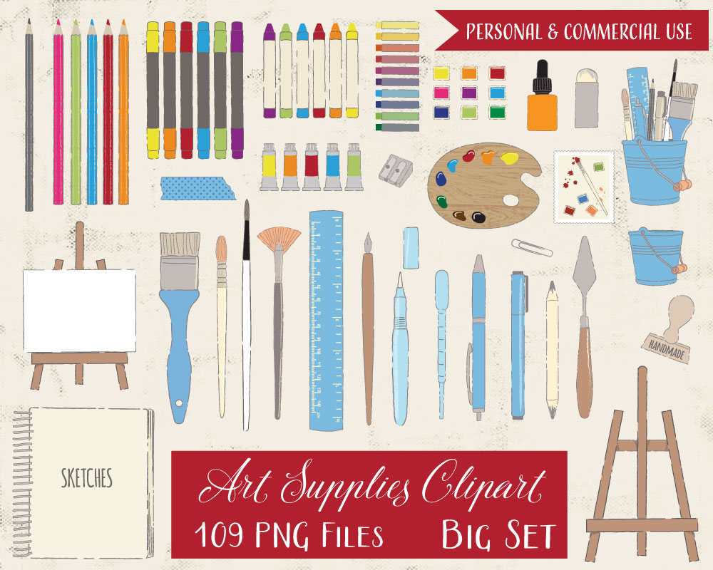 Art Supplies Clipart, Painting Clipart, Clipart Art Graphics ...