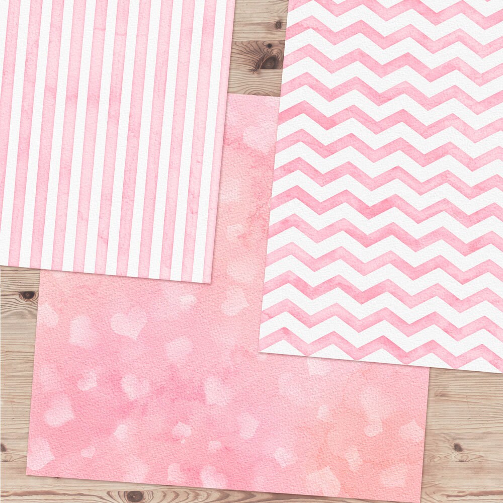 Baby Girl Watercolor Digital Paper 12 Papers 12 X - Etsy