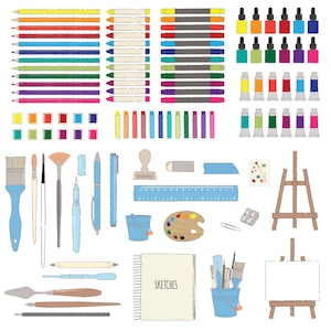 Art Supplies Clipart, Painting Clipart, Clipart Art Graphics ...