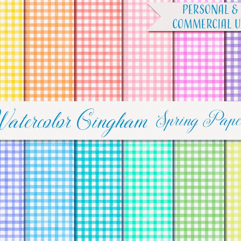 Gingham Paper - Etsy