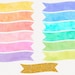 Watercolor Pastel and Glitter Banner Clipart, Watercolor Banners ...