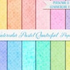 Watercolor Digital Pastel Paper Pack, 12 Papers 12" X 12", Watercolor ...