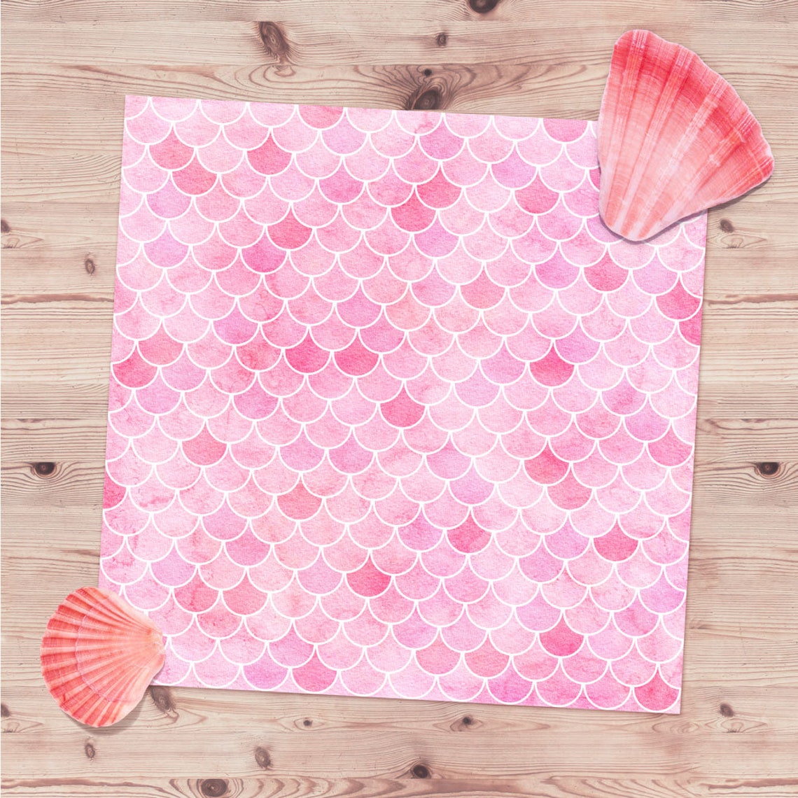 Watercolor Mermaid Papers Mermaid Glitter Papers Watercolor | Etsy