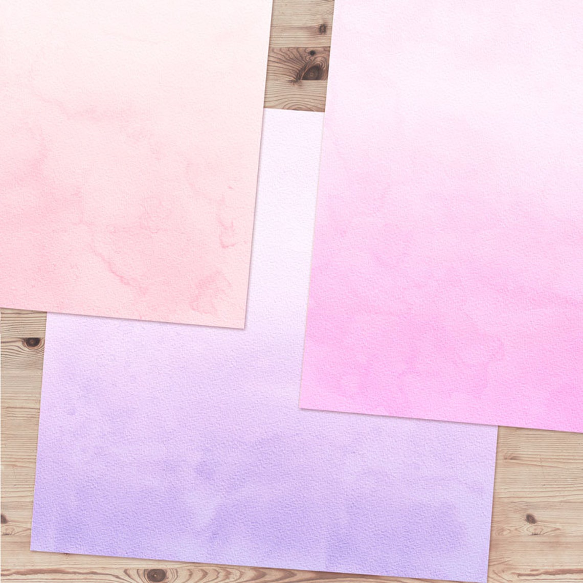 Watercolor Digital Paper Watercolor Pastel Ombre Papers 12 - Etsy