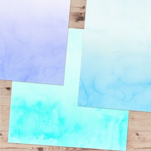 Watercolor Digital Paper, Watercolor Pastel Ombre Papers, 12 Digital ...
