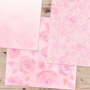 Baby Girl Watercolor Digital Paper, 12 Papers 12" X 12", Baby Girl ...