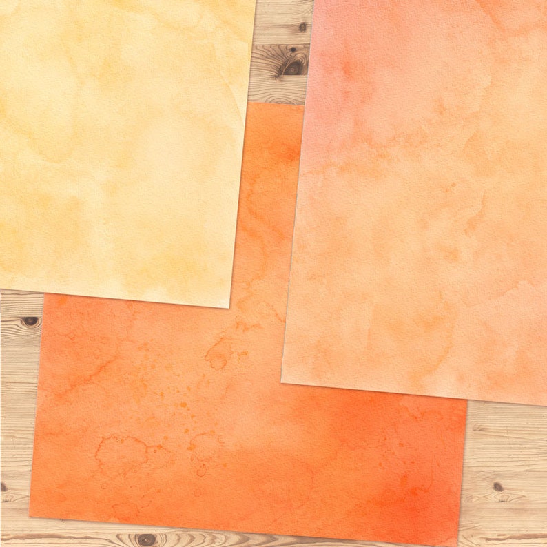 Watercolor Digital Paper Watercolor Fall Digital Papers | Etsy