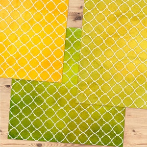 Watercolor Digital Paper, Watercolor Fall Quatrefoil Paper, 12 Digital ...