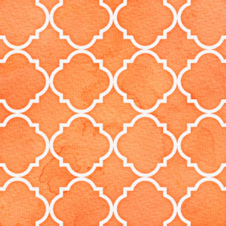Watercolor Digital Paper Watercolor Fall Quatrefoil Paper 12 - Etsy