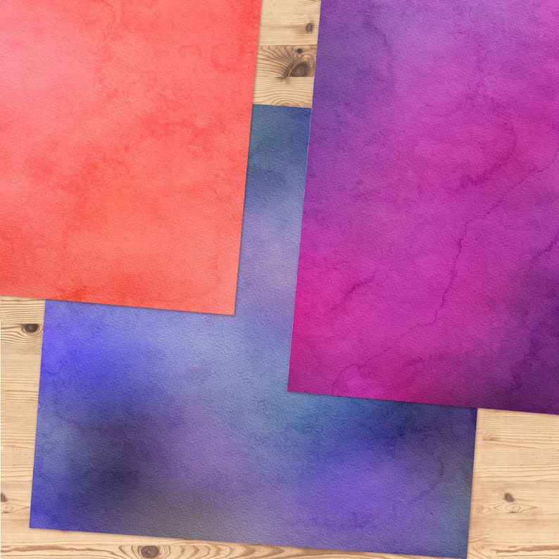 Watercolor Digital Paper Watercolor Fall Digital Papers | Etsy